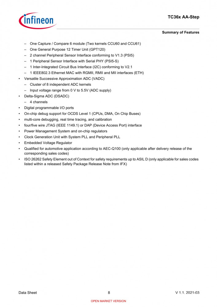 TC36x datasheet page 8