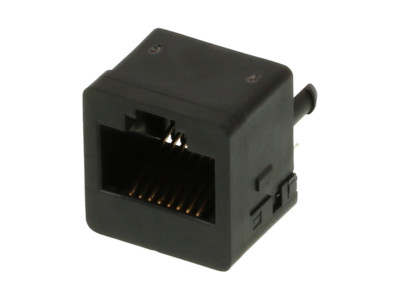 Modular Jack, Vertical, 4/4, Panel Stops
