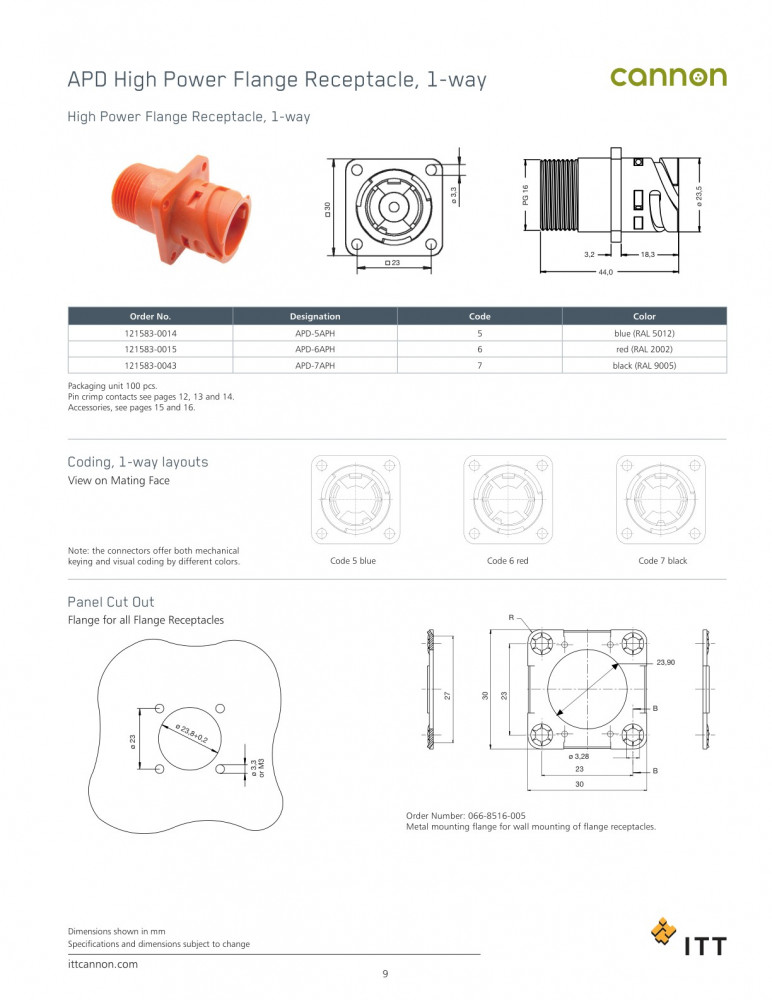 ITT CANNON APD documentation page 9
