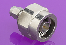 N Plug, Straight, Crimp, LMR-400 Cable, Brass Body, Nickel (Ni) Plated, 50 Ohms