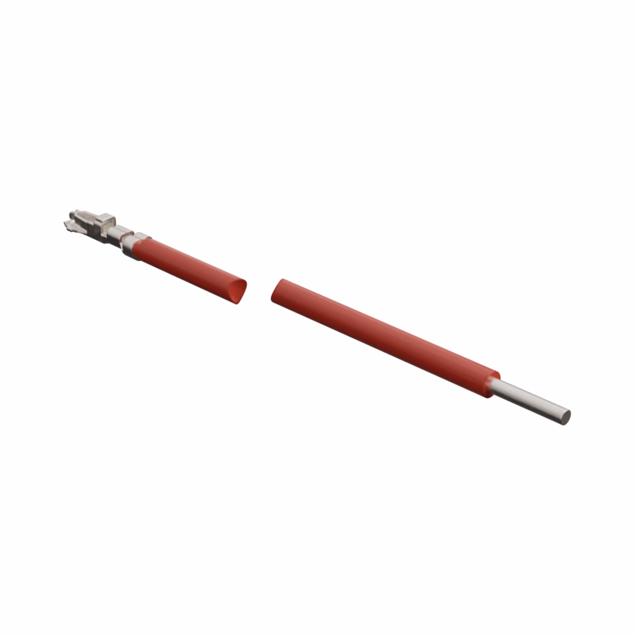 Pre-Crimped Lead Micro-Lock Plus 2.0 Female-to-Pigtail, Matte Tin (Sn) Plating, 75.00mm Length, 22 AWG, Red for sale
