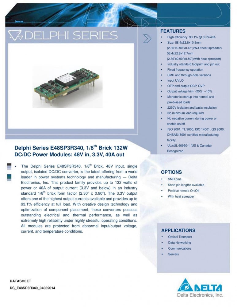 E48SP3R340NRFA datasheet page 1