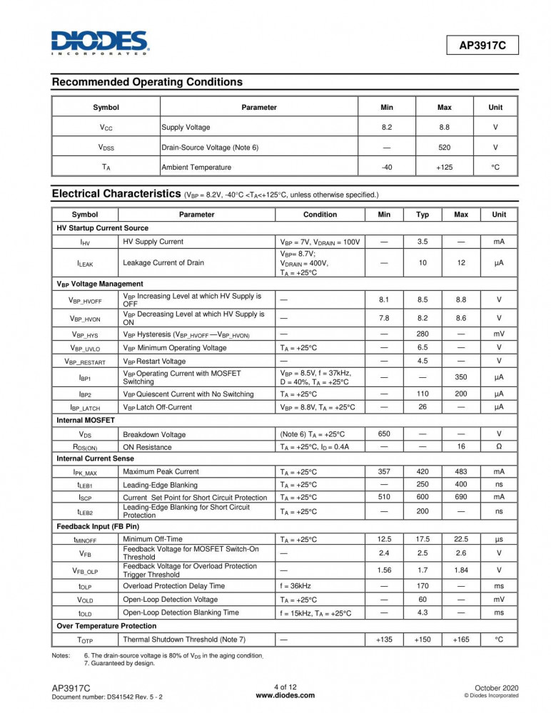 AP3917C datasheet page 4