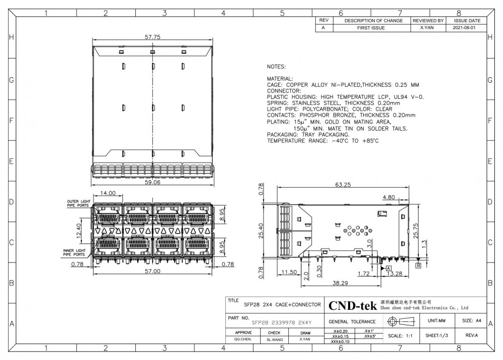 SFP28 2339978 2X4Y drawing page 1
