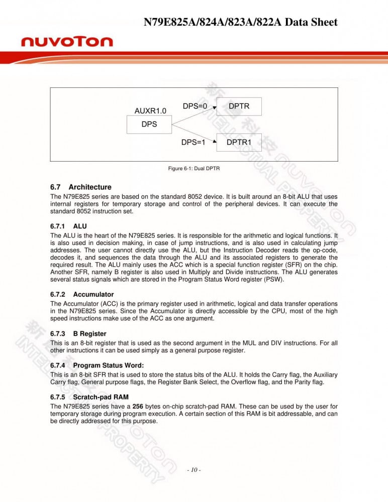 N79E825ASG datasheet page 10