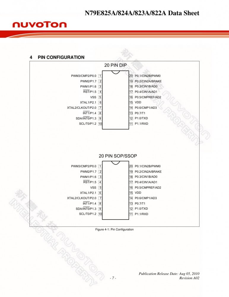 N79E825ASG datasheet page 7