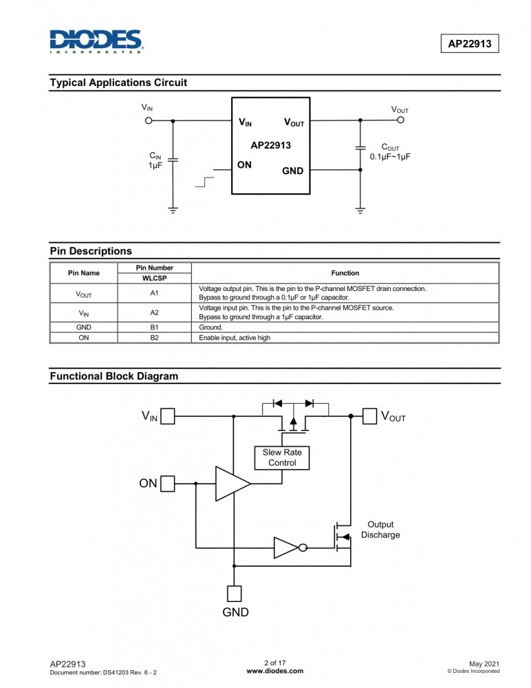 AP22913CN4-7 datasheet page 2