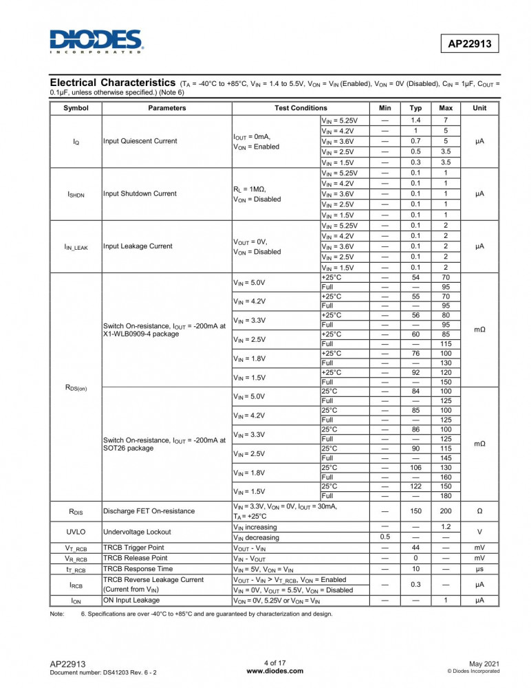 AP22913CN4-7 datasheet page 4