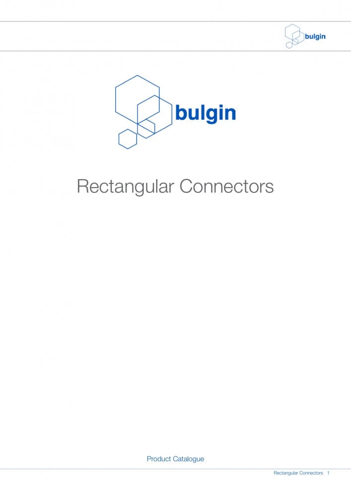 Bulgin rectangular connector documentation page 1