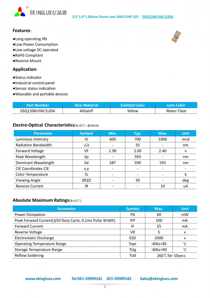 E6Q1206UYAC1UDA datasheet page 2