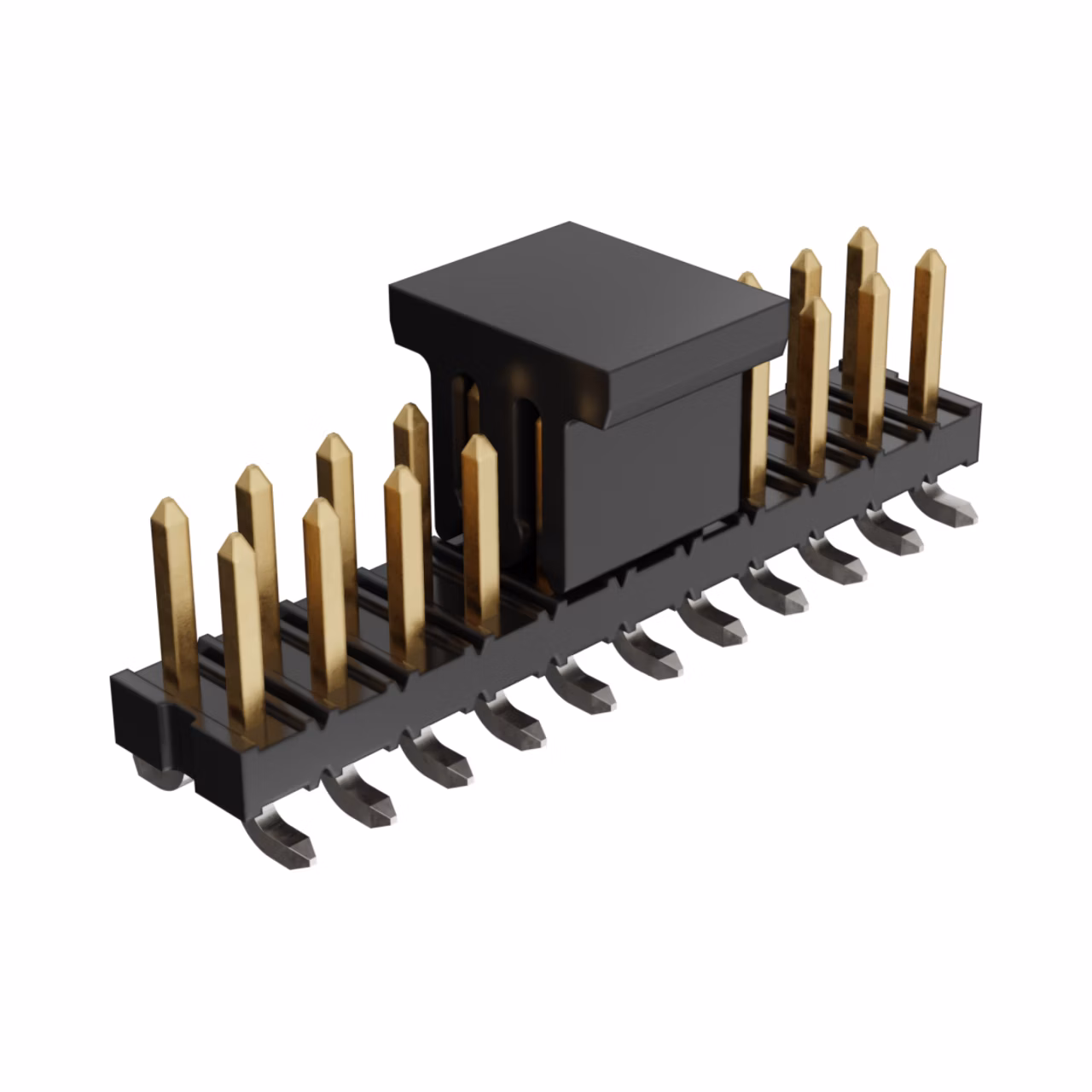 Milli-Grid Header, Vertical, Surface Mount, 22 Circuits, 0.38µm Gold (Au) Plating, Mating Pin Length 3.80mm, with Cap, Tape and Reel, Lead-Free for sale