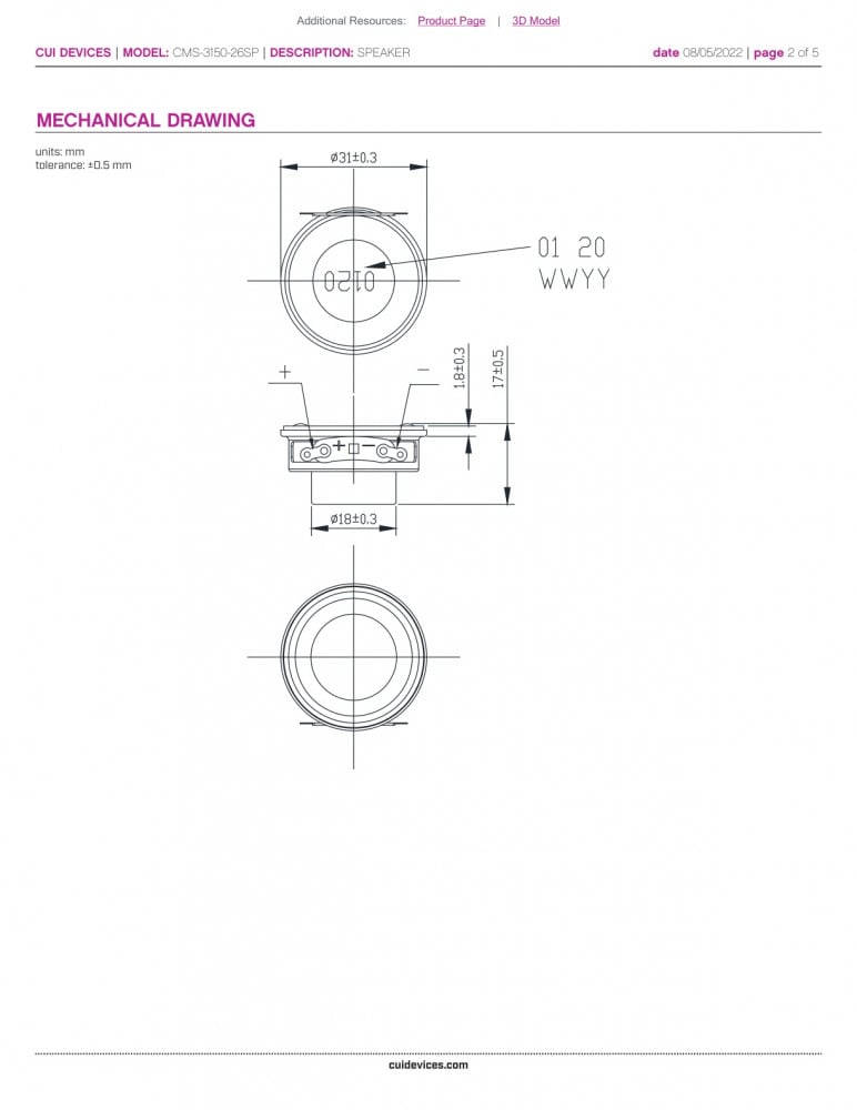 CMS-3150-26SP datasheet page 2