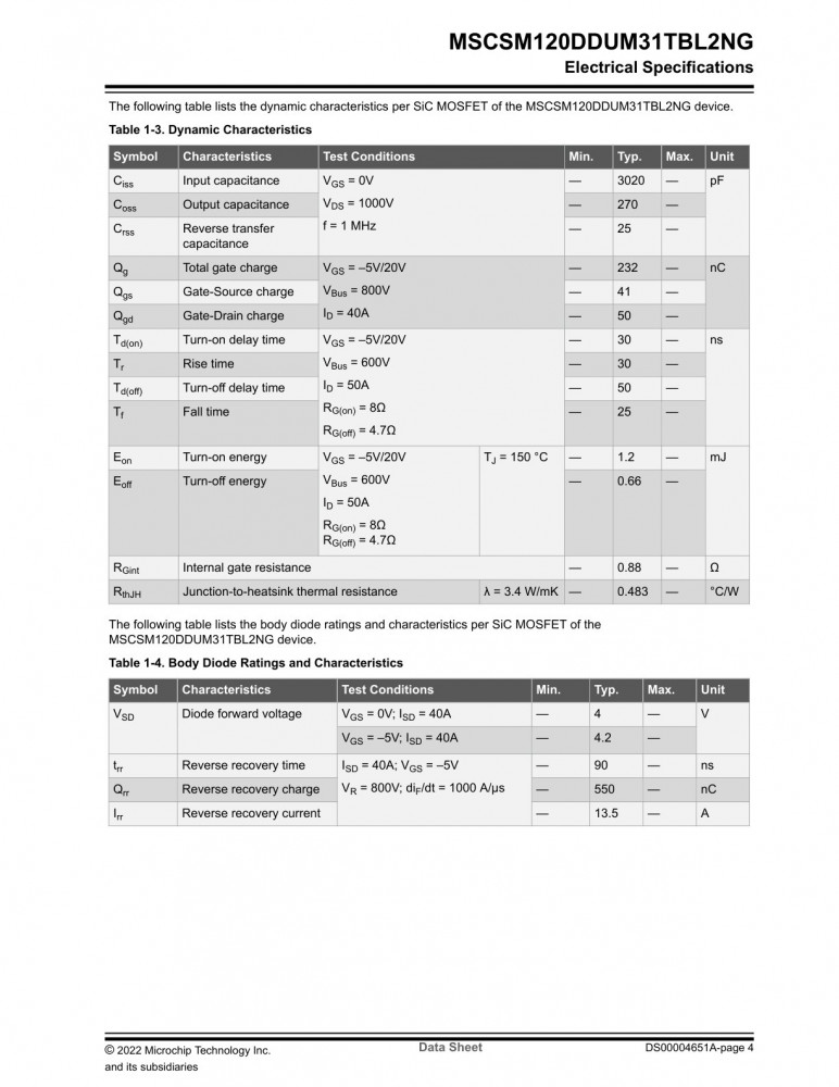 MSCSM120DDUM31TBL2NG datasheet page 4