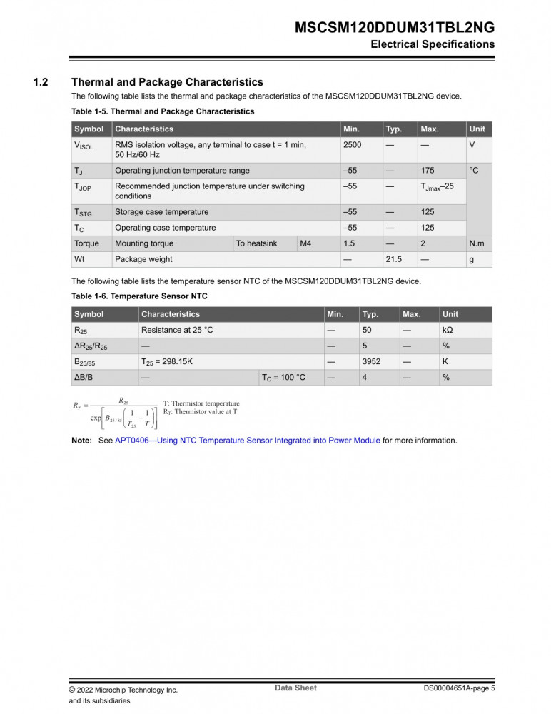 MSCSM120DDUM31TBL2NG datasheet page 5