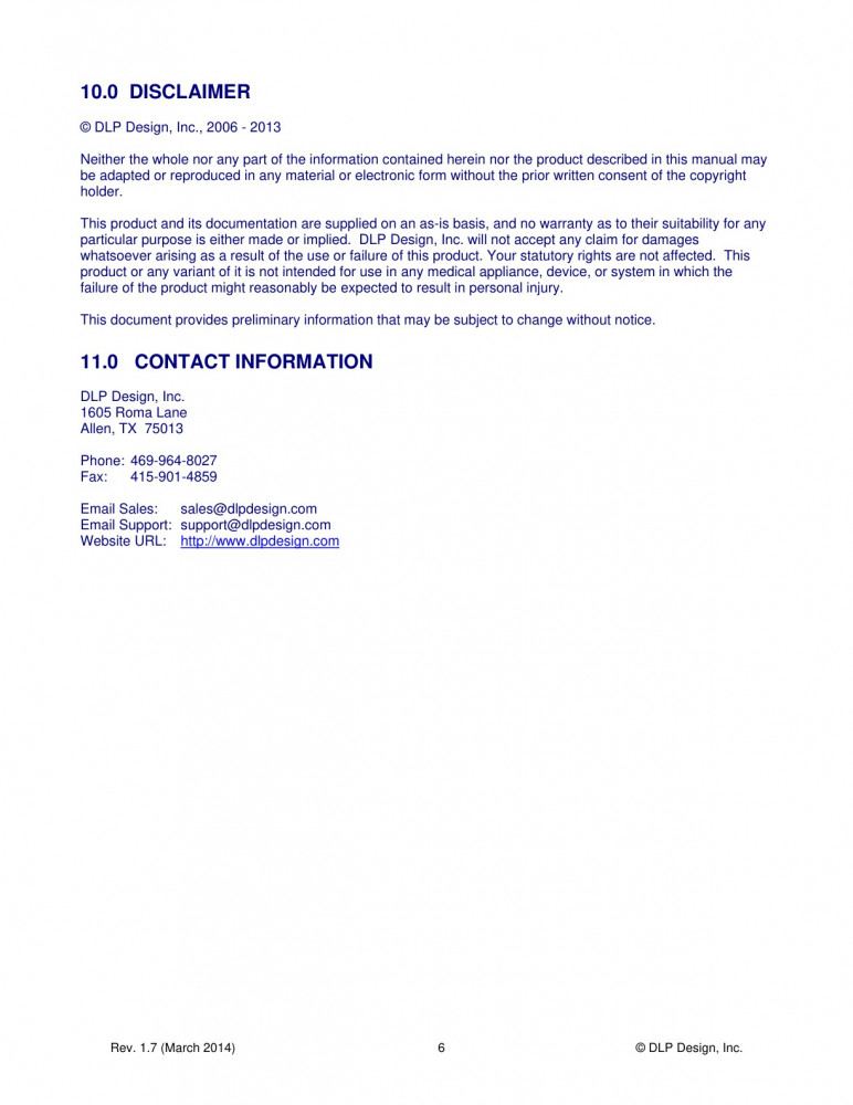 DLP-IO8-G technical document page 6