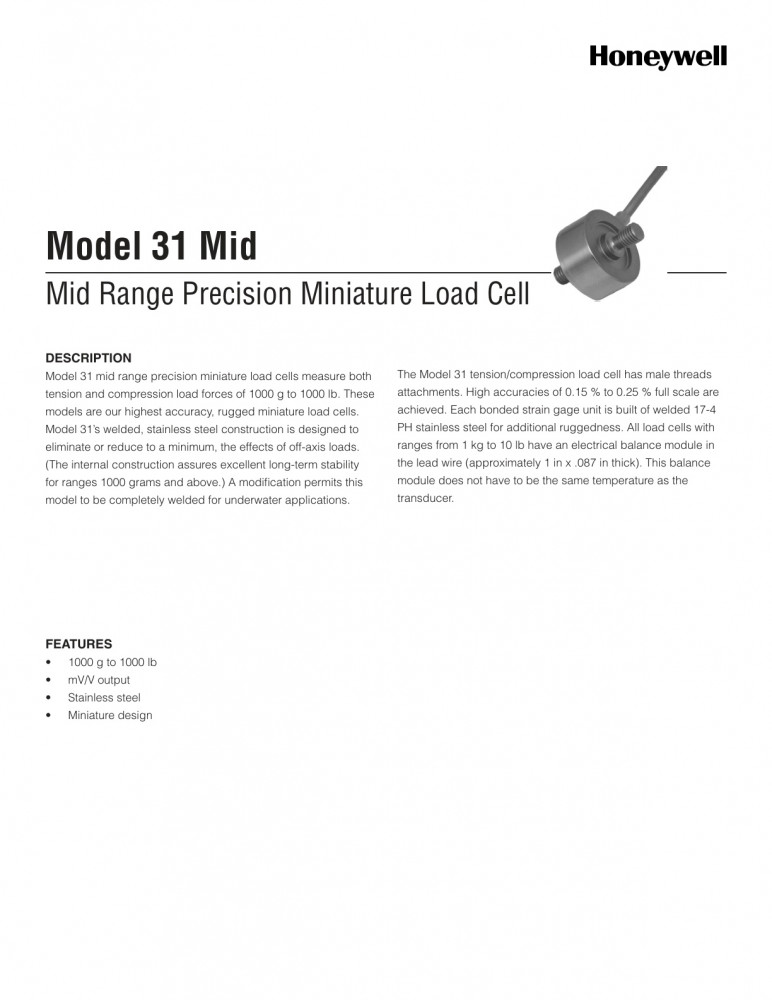 Honeywell Model 31 technical document page 4