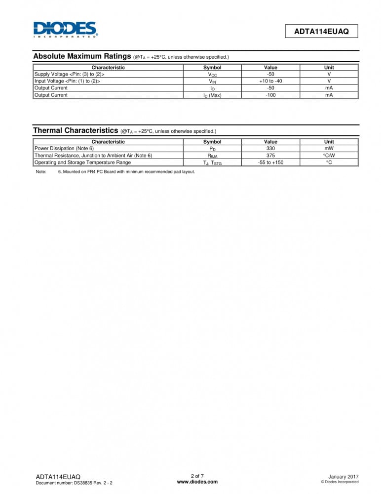 ADTA114EUAQ-7 datasheet page 2