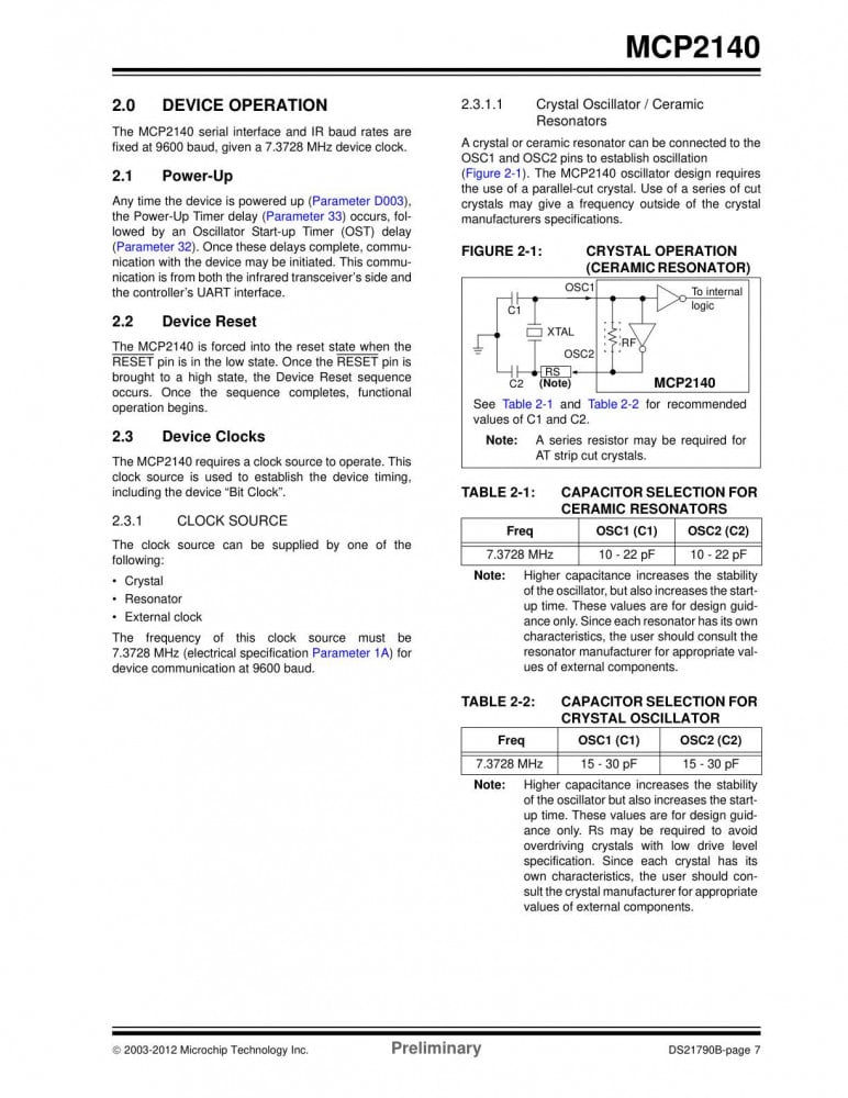 MCP2140 datasheet page 7