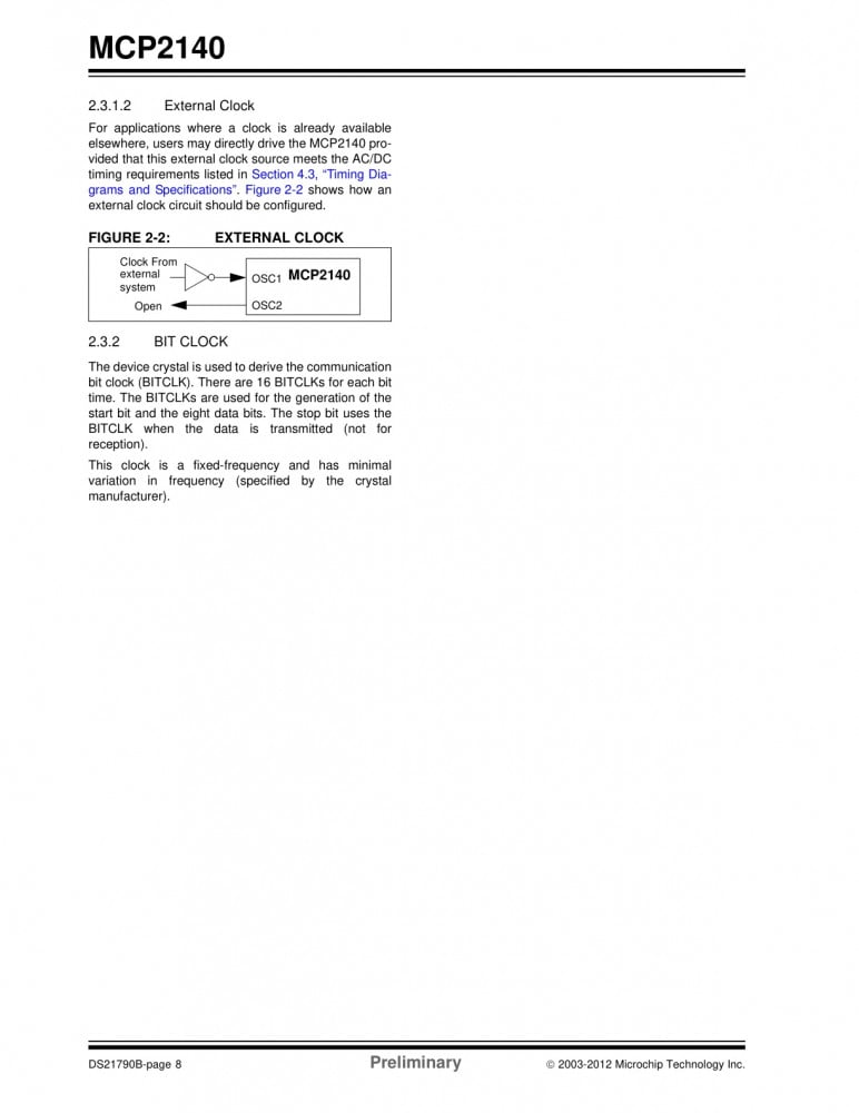 MCP2140 datasheet page 8