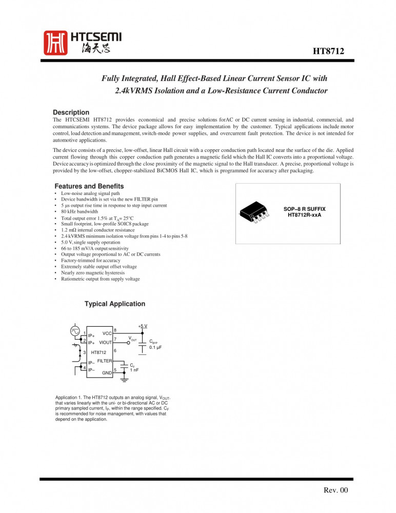 HT8712R-30A datasheet page 1