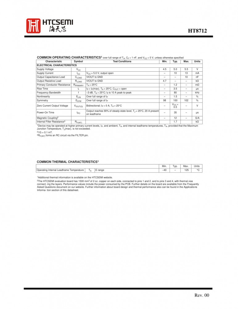 HT8712R-30A datasheet page 4