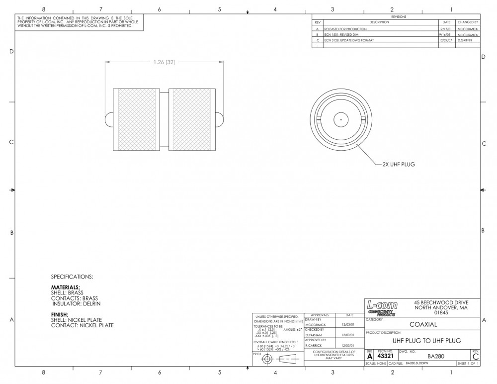 L-com BA280 technical document preview