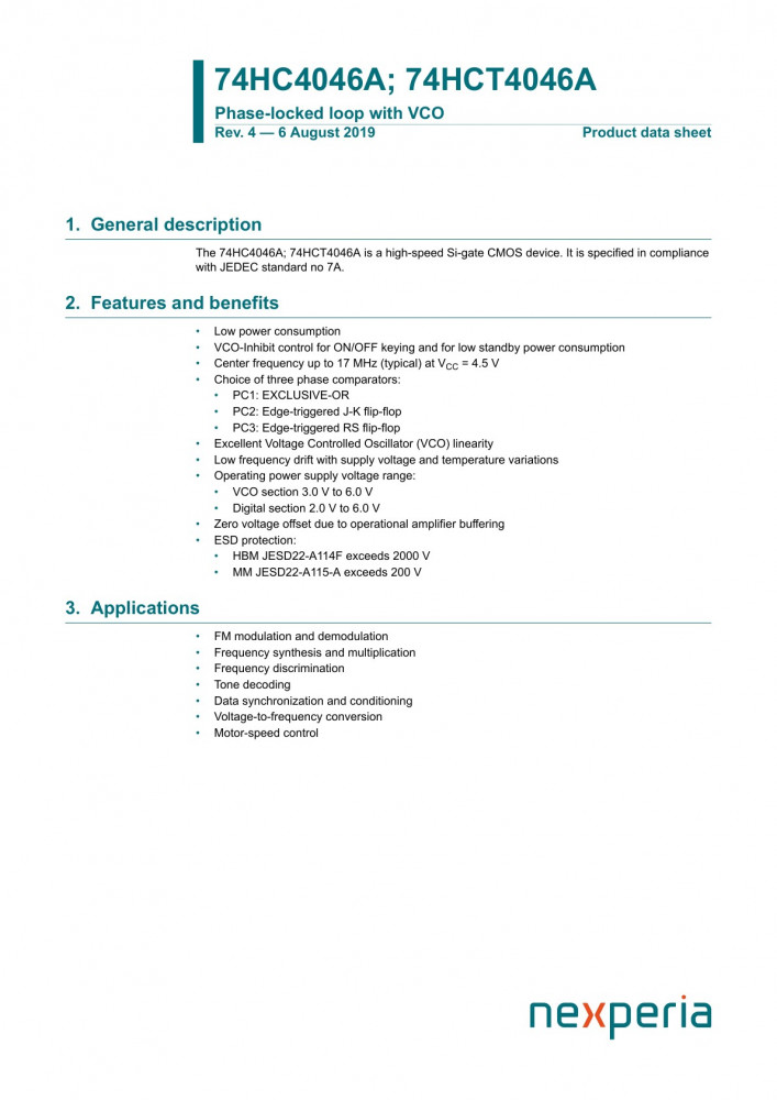 74HC4046ADB,112 technical document page 1