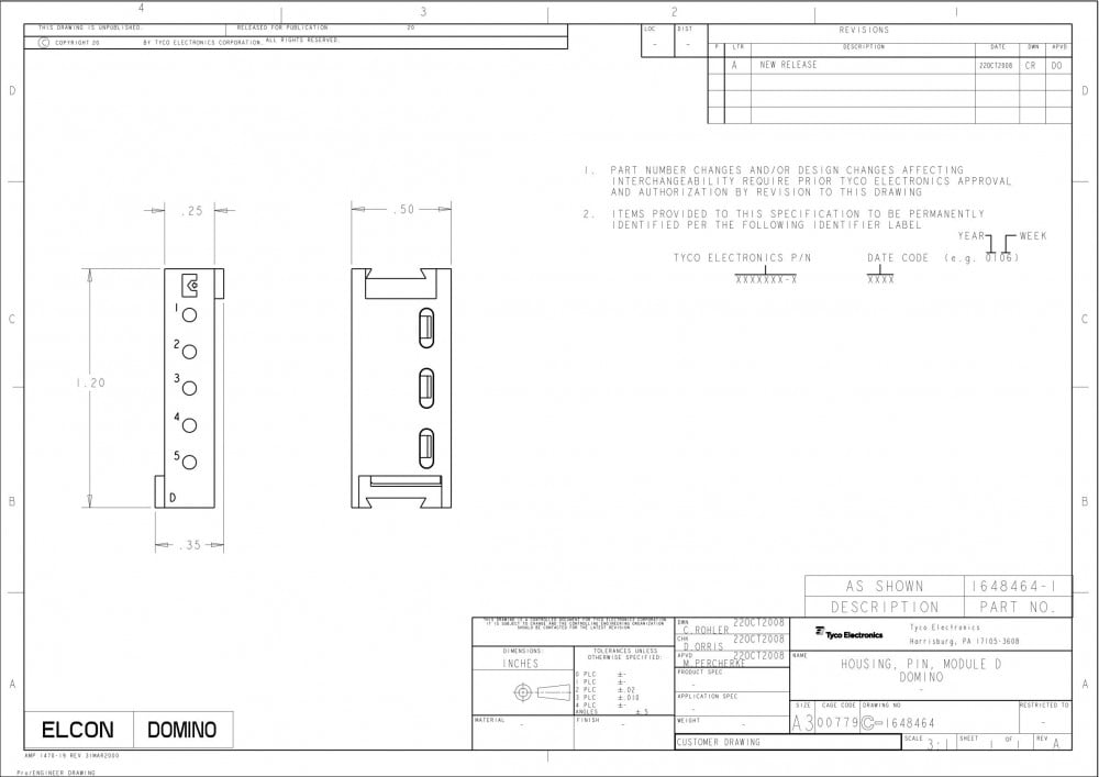TE Connectivity 1648464-1 technical drawing preview
