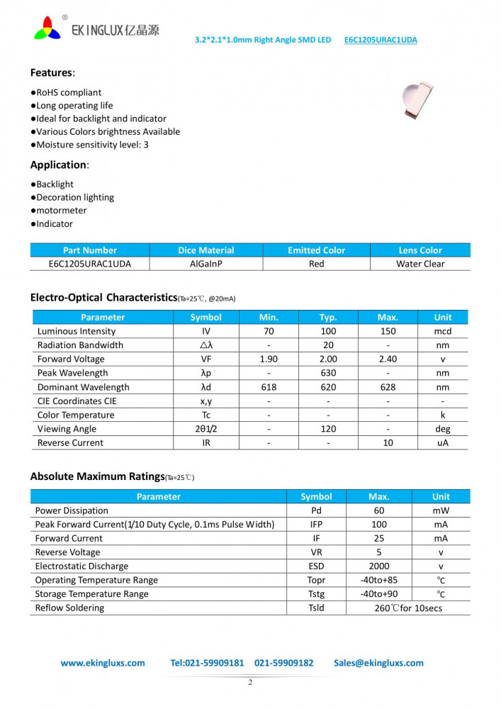 E6C1205URAC1UDA datasheet page 2