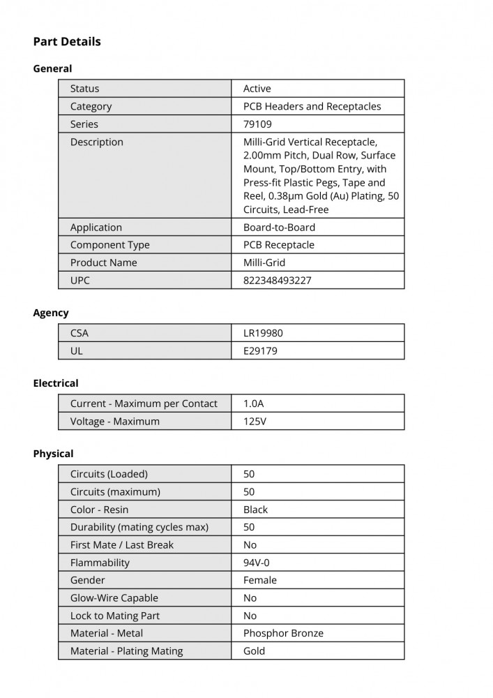 MOLEX 791099103 document image, page 2