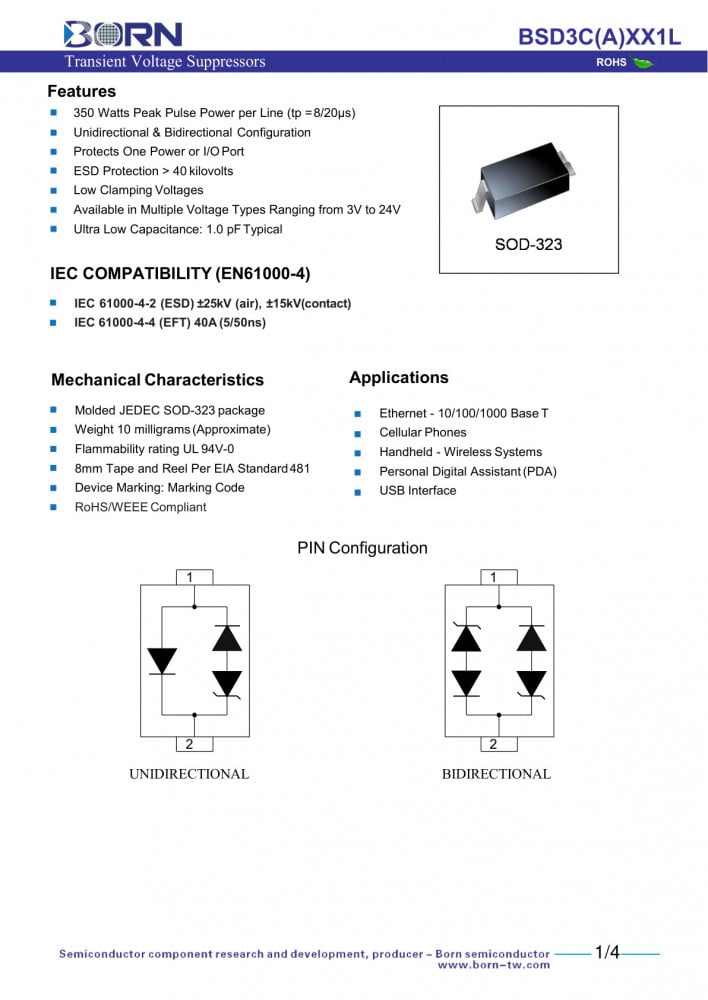 BSD3C081L datasheet page 1