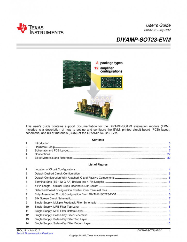 DIYAMP-SOT23-EVM documentation page 1