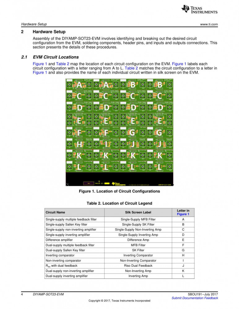 DIYAMP-SOT23-EVM documentation page 4