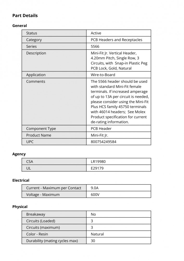 MOLEX 39302032 product document image, page 2