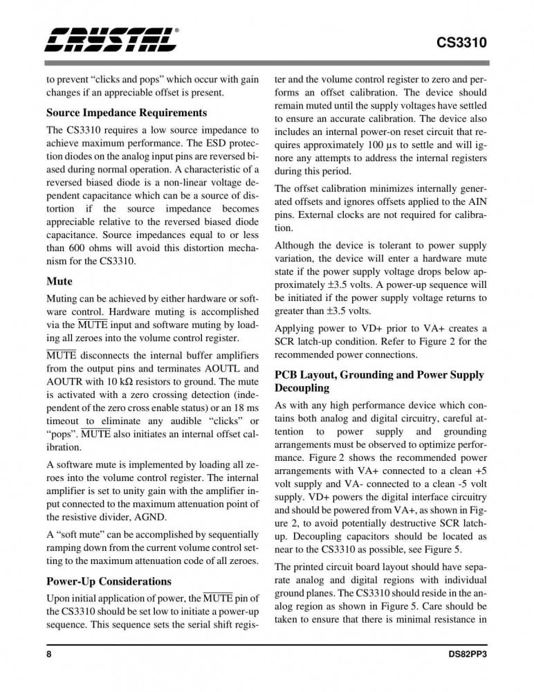 CS3310 datasheet page 8
