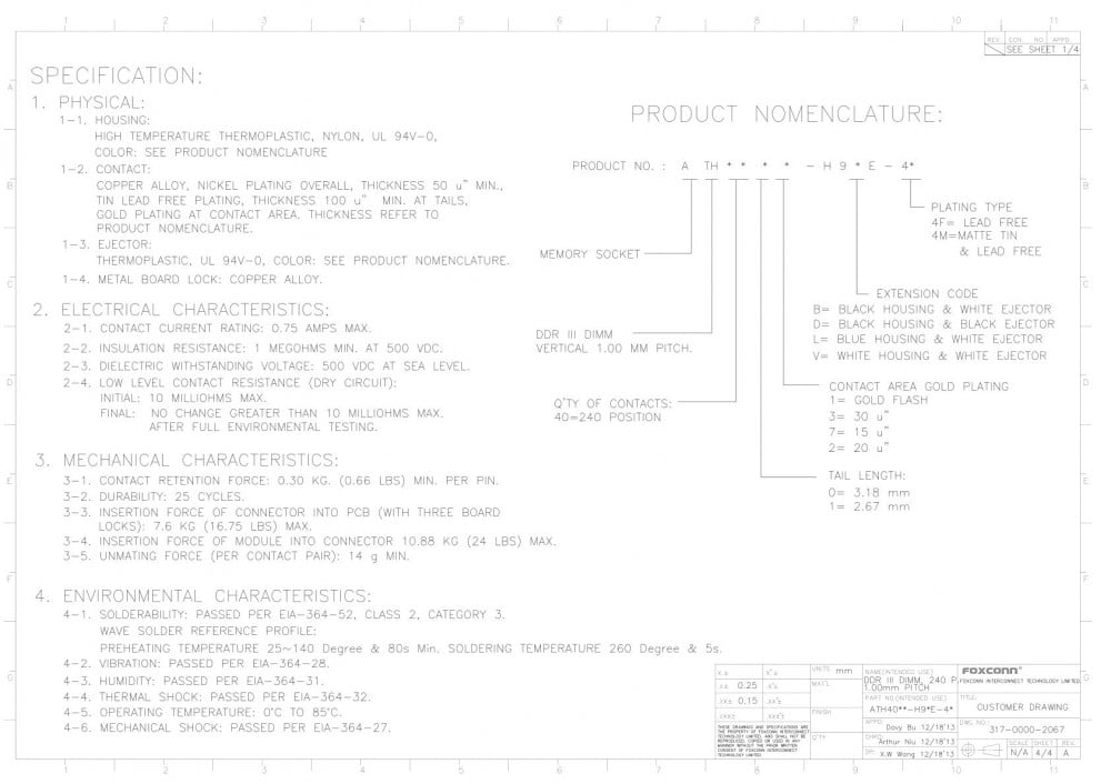 FOXCONN ATH4017-H9LE-4F drawing page 4