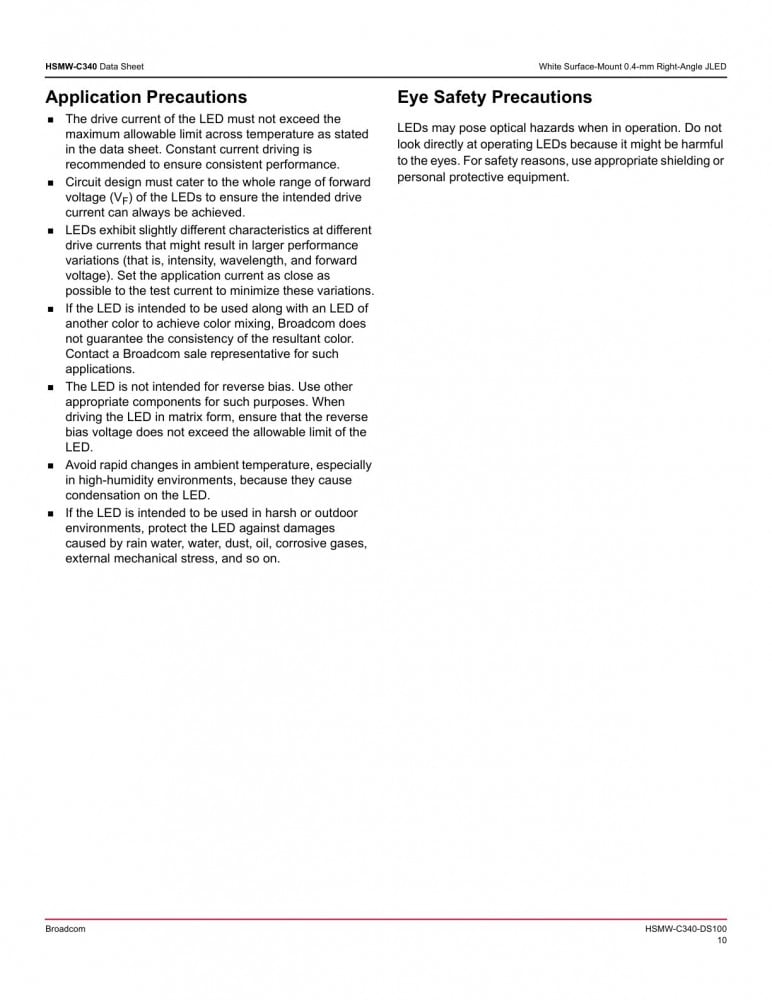 HSMW-C340 datasheet page 10