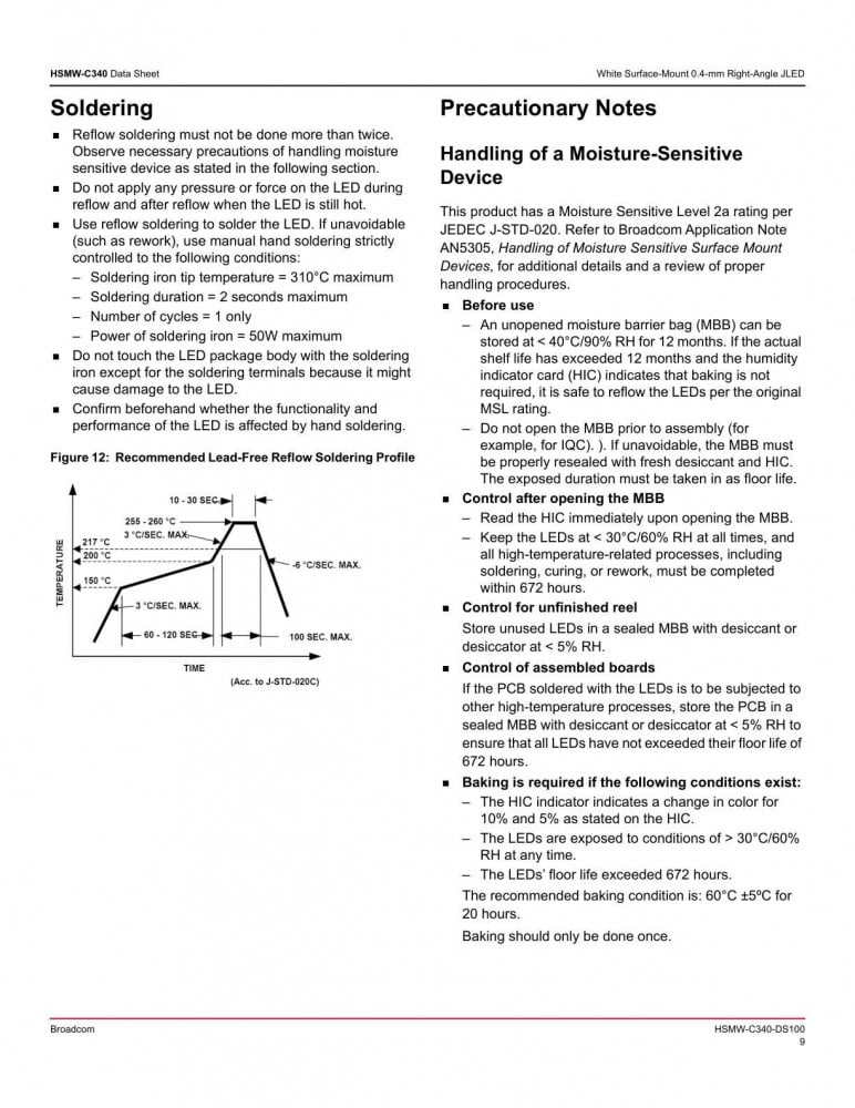 HSMW-C340 datasheet page 9