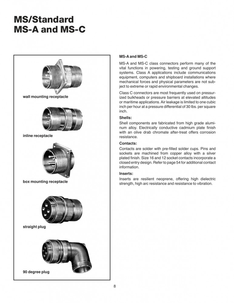 Amphenol connector catalog page 10