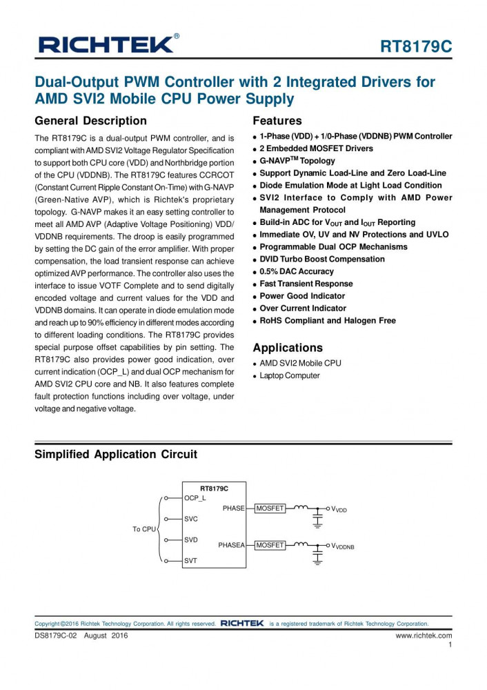 RT8179C datasheet page 1