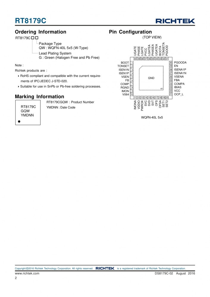 RT8179C datasheet page 2