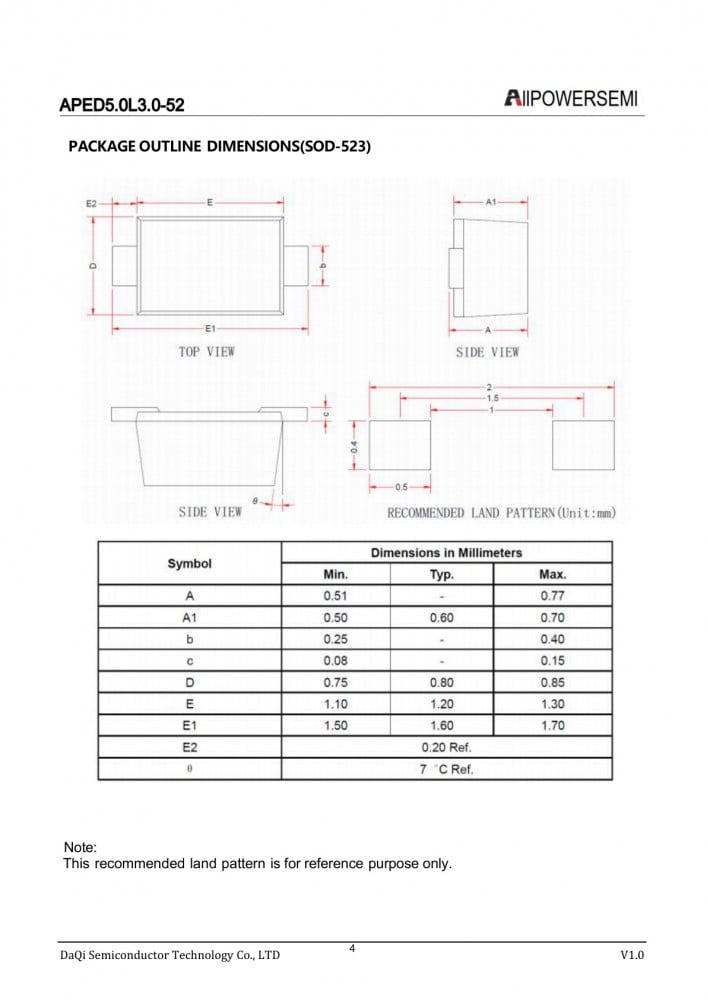 APED5.0L3.0-52 datasheet page 4