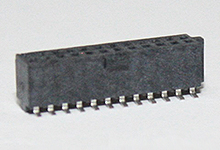 Slim-Grid Receptacle, 16 Circuits, Surface Mount, Vertical, 0.38µm Gold (Au) Plated, with Pick-and-Place Polyimide Tape, Tube, Lead-Free