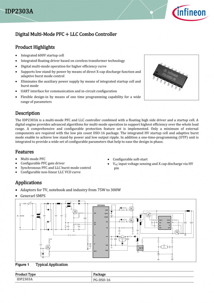 IDP2303A datasheet page 1