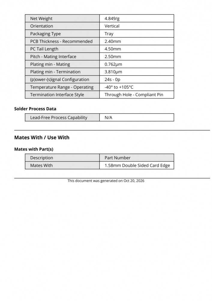MOLEX 458450002 technical document image, page 3