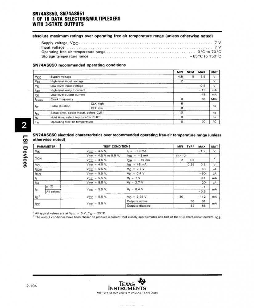 74AS850AN datasheet page 5