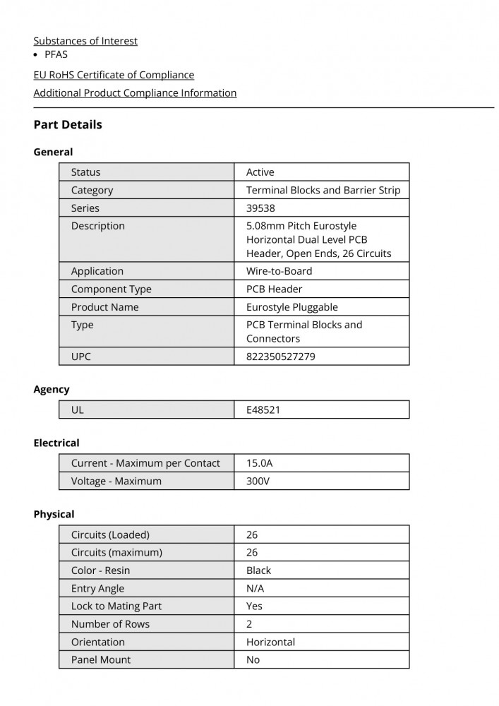 Molex 395380026 technical document page 2