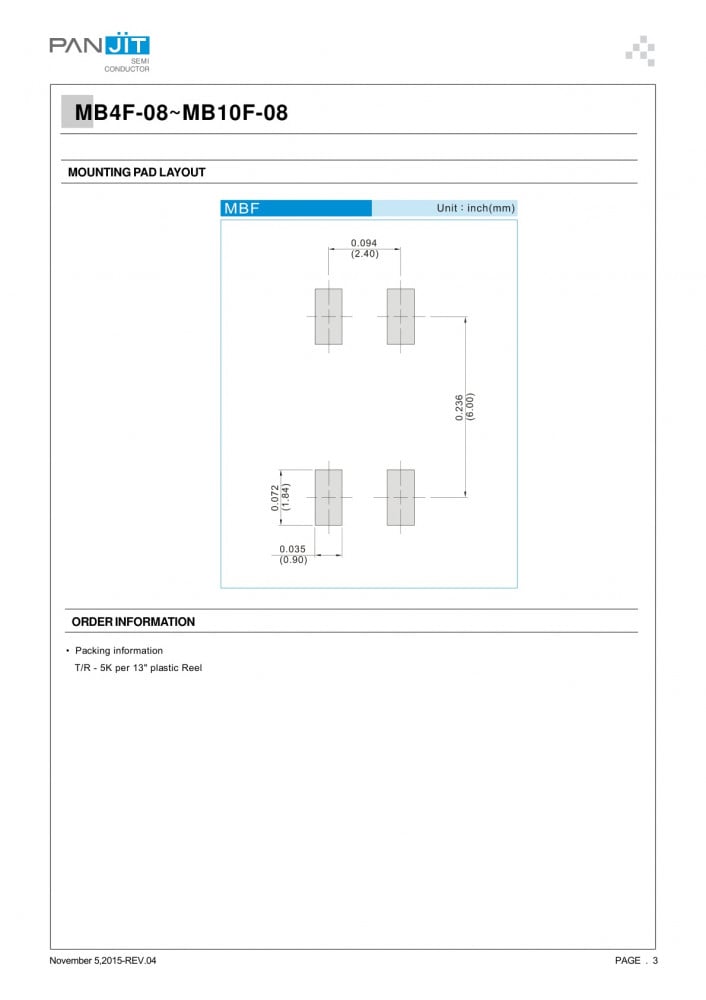 PANJIT MB10F-08 datasheet page 3
