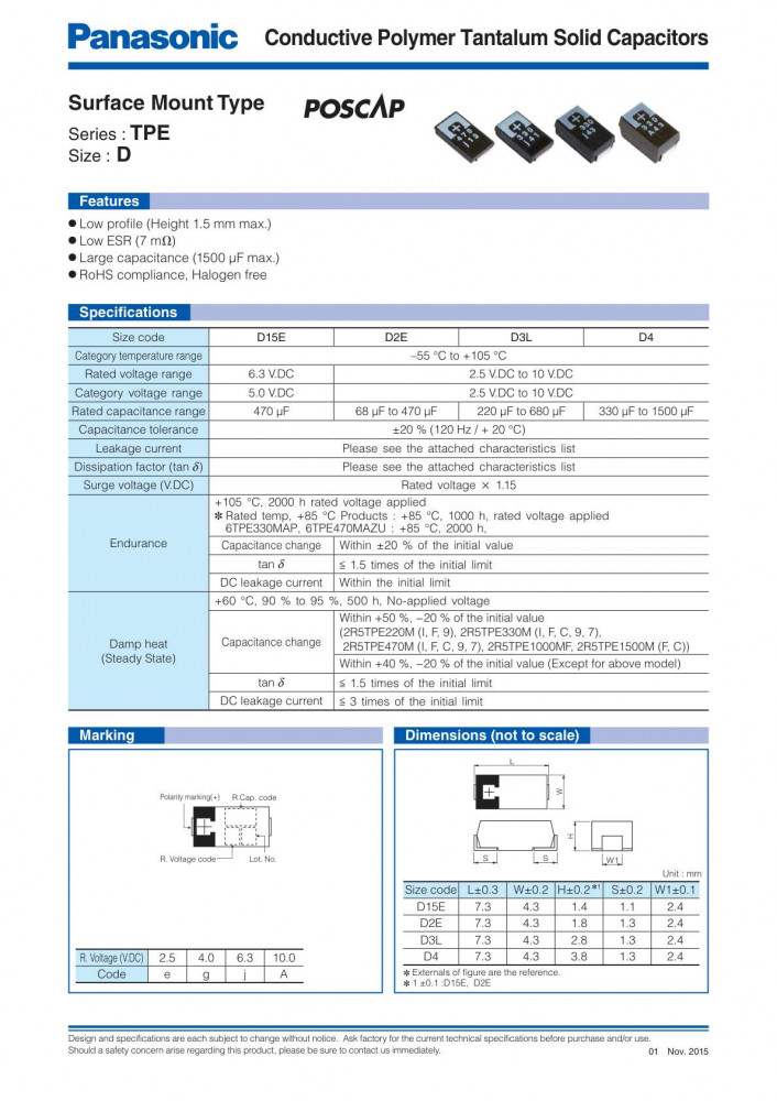 Panasonic TPE POSCAP document page 3