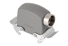 Heavy-Duty Standard (STD) Double Lever Surface Mount Housing, Die-cast Aluminum, with 2 Levers, with Gasket, Size 16B «77x27», M40 Thread, High  Construction, Grey